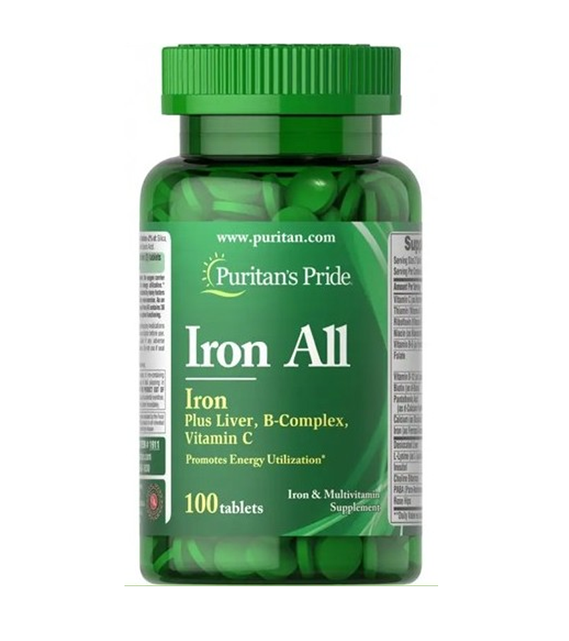 Iron All - 100 Tablets – vitapluseg
